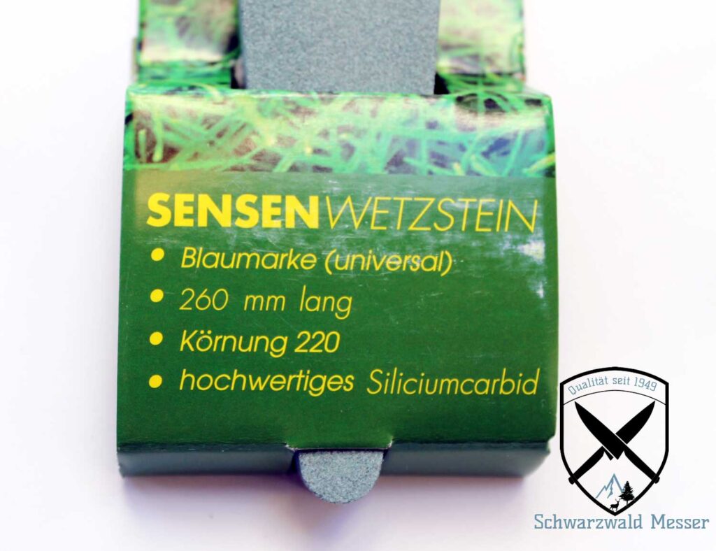 Original Silicar Sensenwetzstein Blaumarke K.220 - Schwarzwald-Messer